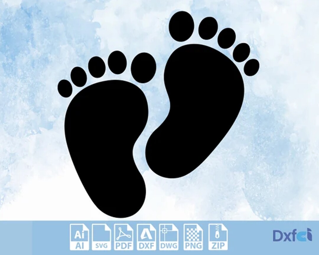 Newborn Baby Svg Baby Feet Baby Shower SVG Baby's Foot Svg Baby ...