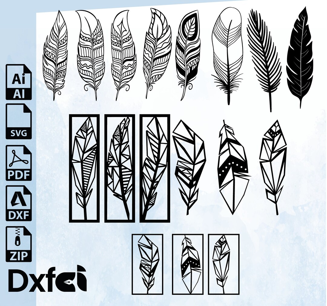 Bird Feathers Decor Decor Laser Cut, Svg, Dxf,wallart, CNC Cutting, CNC ...