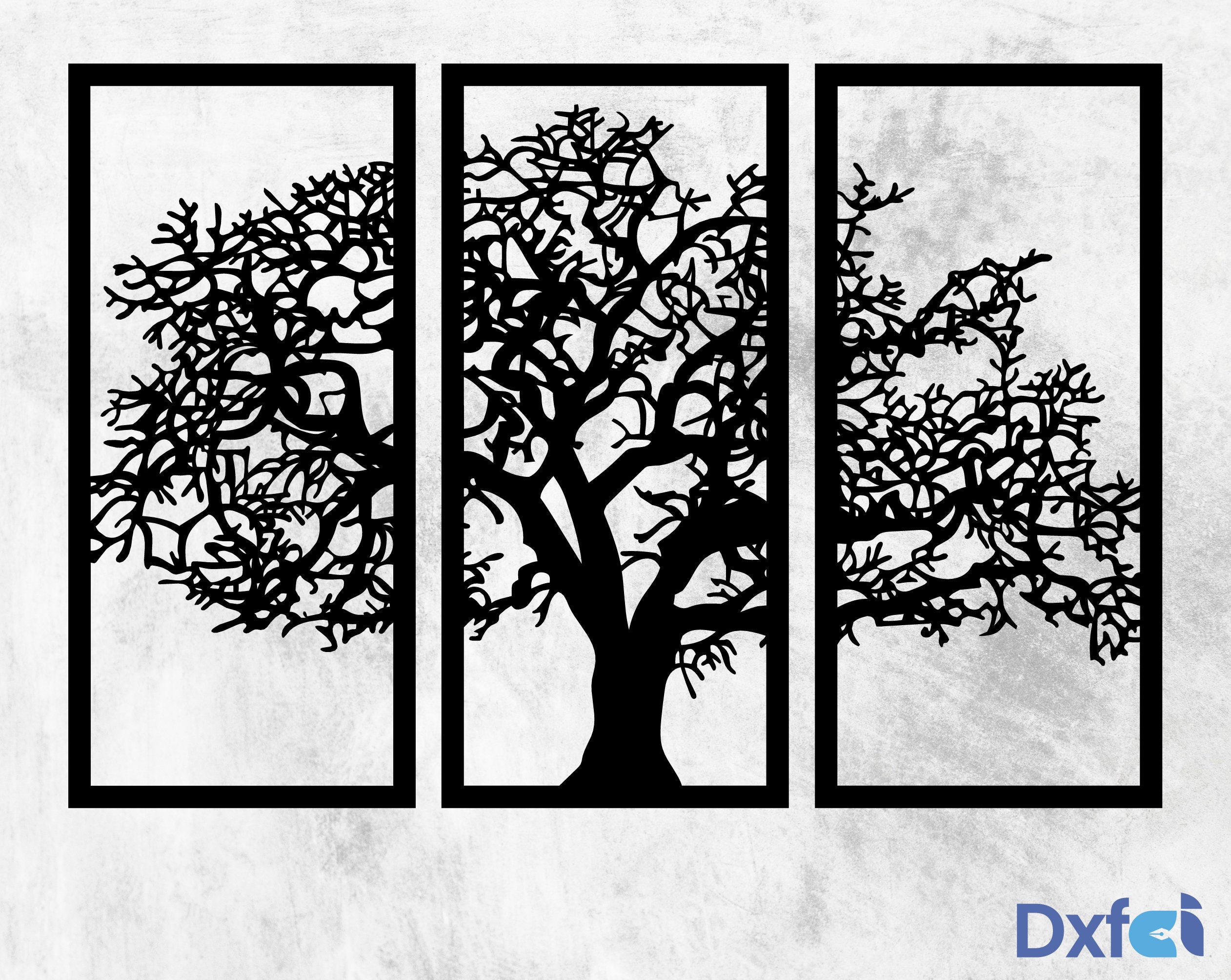 Panel Baum Baum Svg Laser Cut Dateien Vektor, für Laser cut, cnc ...