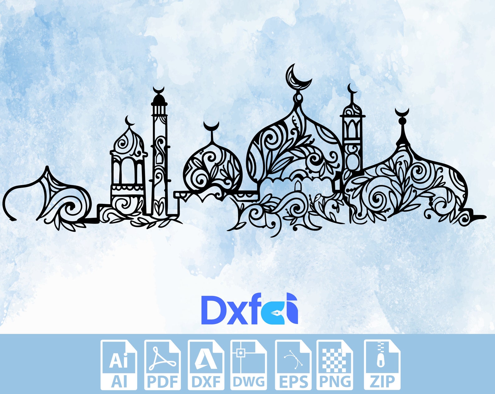 Mosque Svg Madrasa Mosque Silhouette Islamic Svg Dxf Svg - Etsy