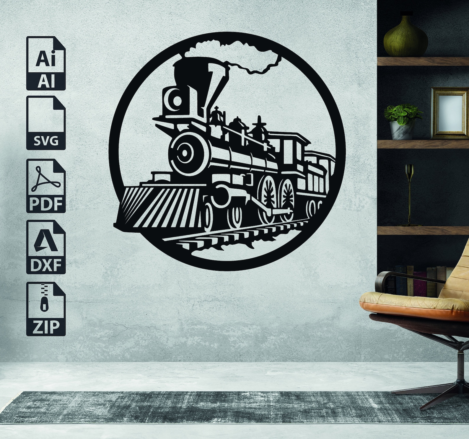 Train Svg Cut File, Train Dxf Files, Plasma Cut File, Steam Train Train ...