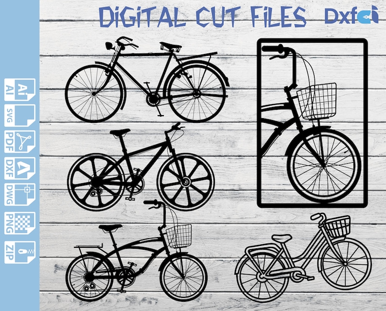 Bicycle Silhouette SVG Bundle – Laser Cut CNC Files - Etsy