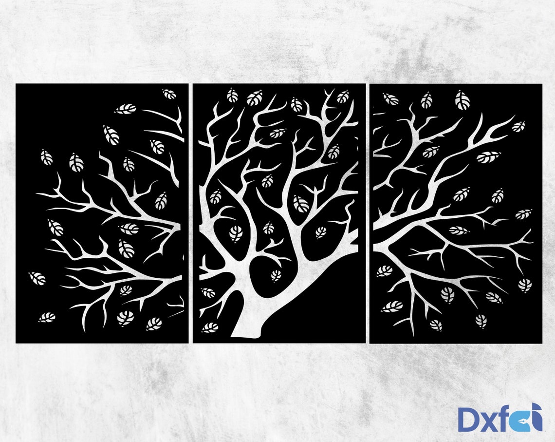 Panel Tree Wall Screen DXF CNC Dxf for Plasma Laser Waterjet Plotter ...