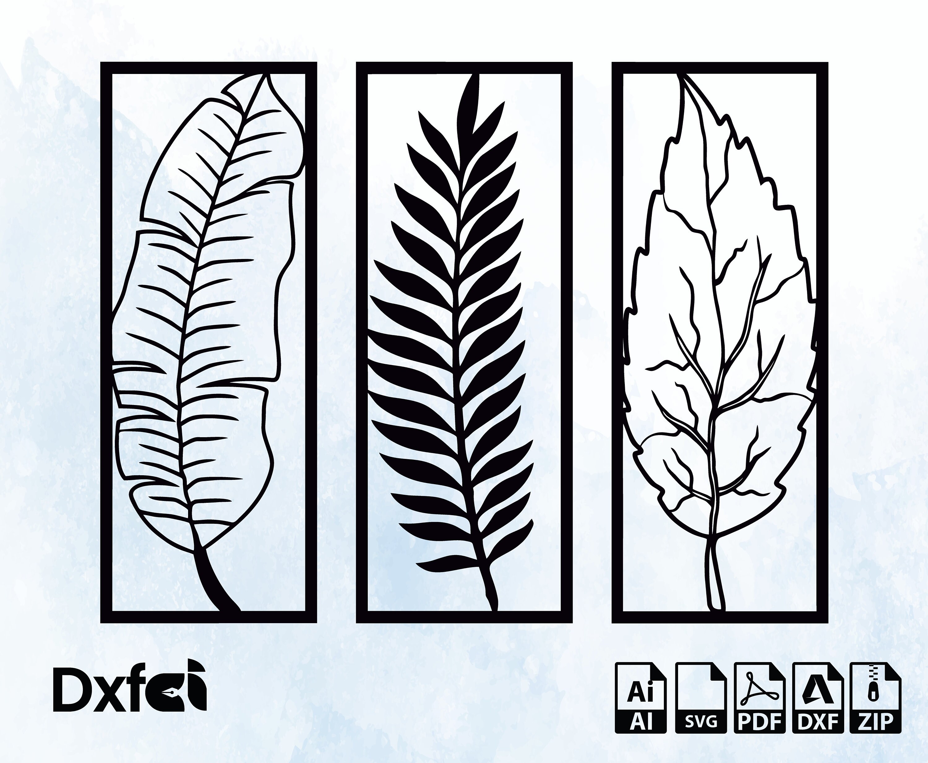 3-way Wood Leaf Dxf Svg Files Laser Cutting Metal and Wood - Etsy