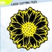 Sunflower Svg/dxf Sunflower and Leaf Sunflower Clipart Laser Cut Files ...