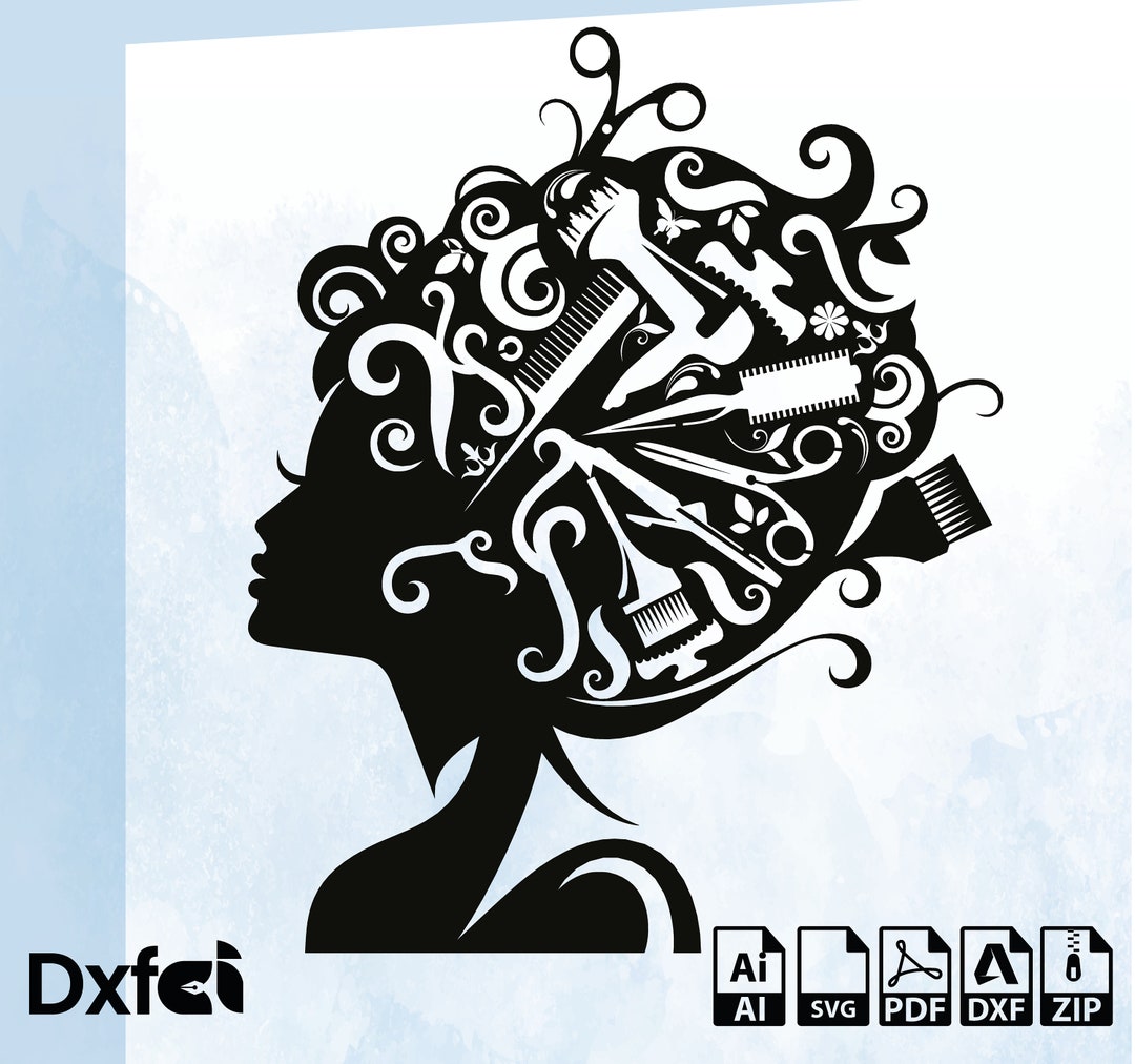 Lady Barber Decor Decor Laser Cut, Svg, Dxf, CNC Cutting, CNC Router ...