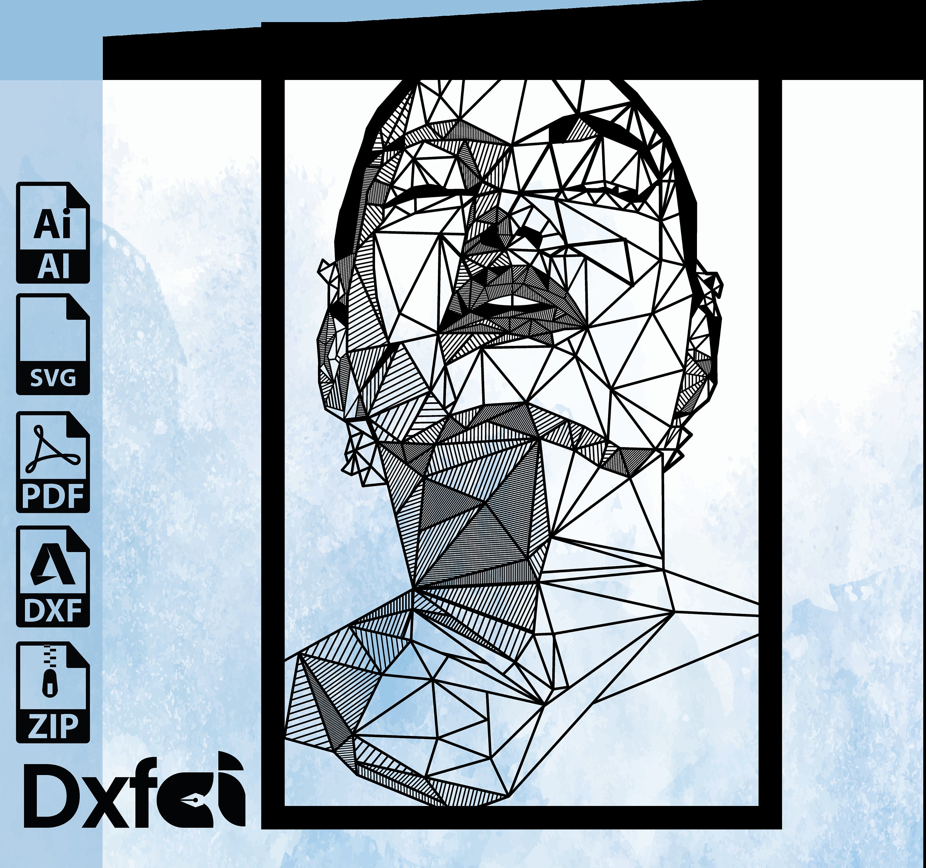 Abstract Geometric Woman SVG, Laser Cut File for Wood - Etsy
