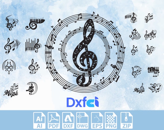 Music Notes Music Notes Svg Notes Dxf Music Dxf Svg Eps - Etsy