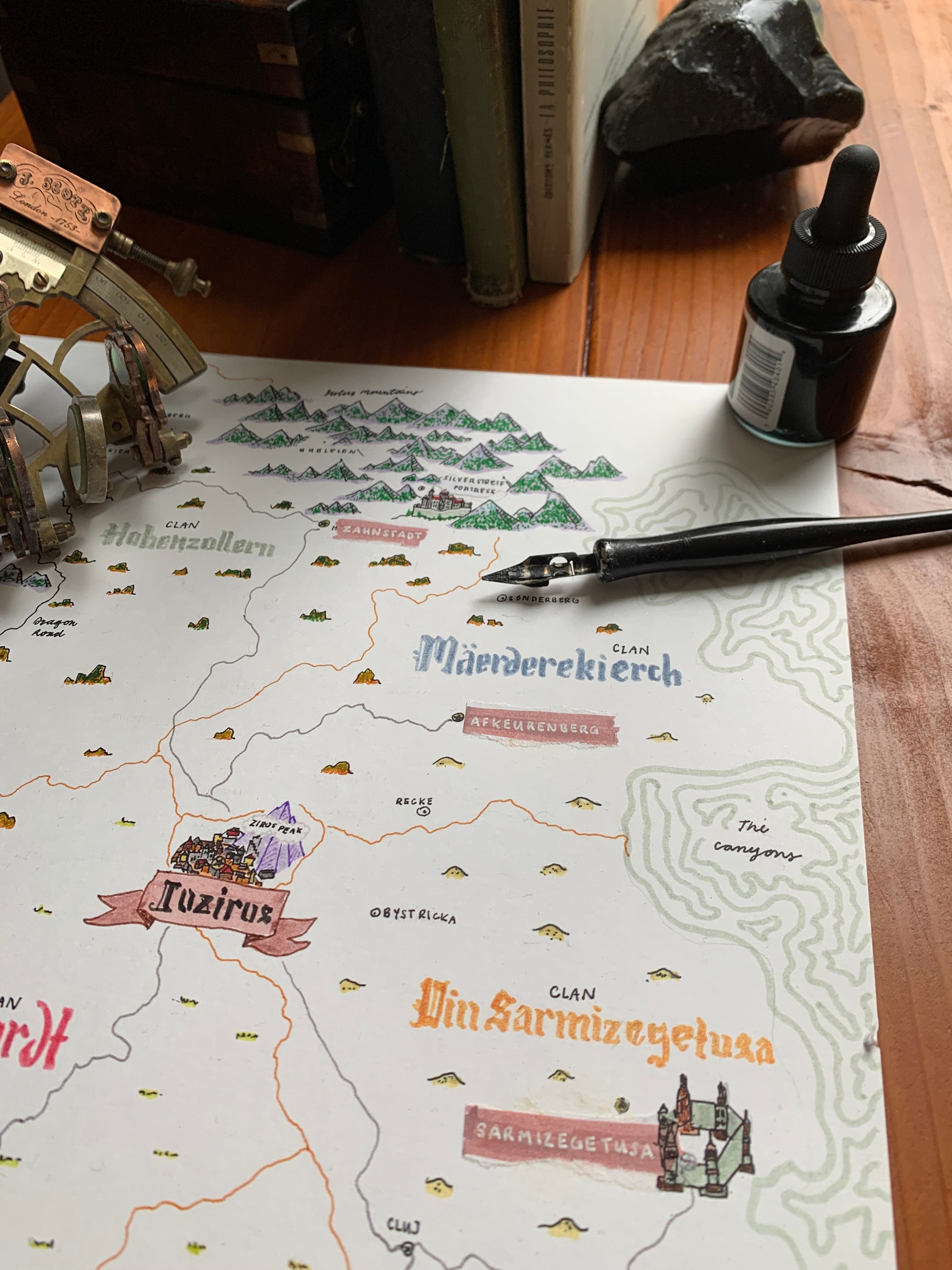 Custom Hand-drawn Fantasy Map With Color— RPG, Tabletop, Reference - Etsy