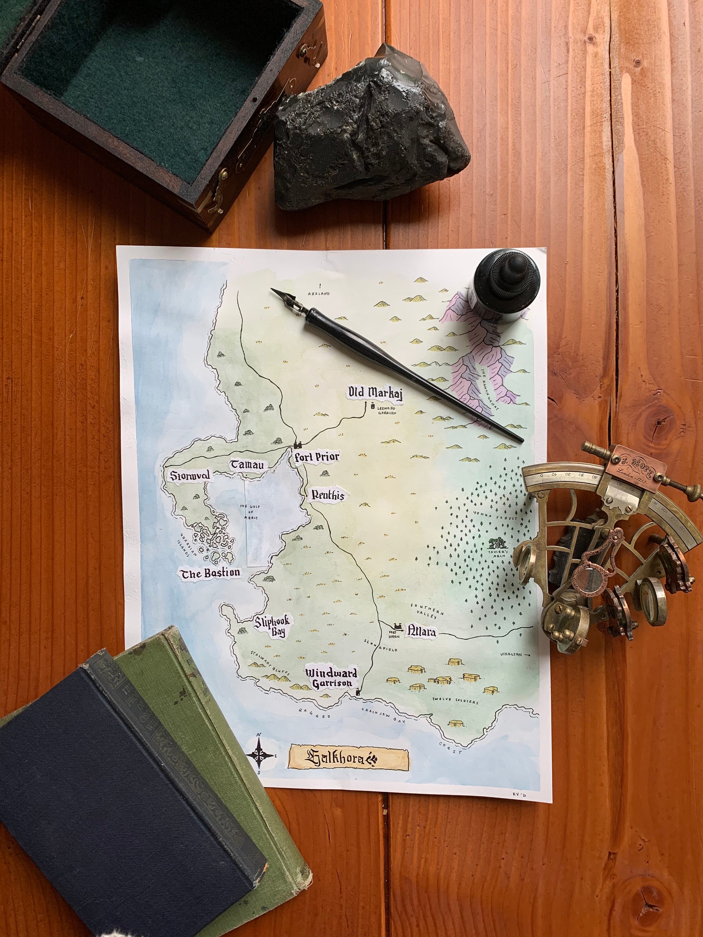 Custom Hand-drawn Fantasy Map With Color— RPG, Tabletop, Reference - Etsy