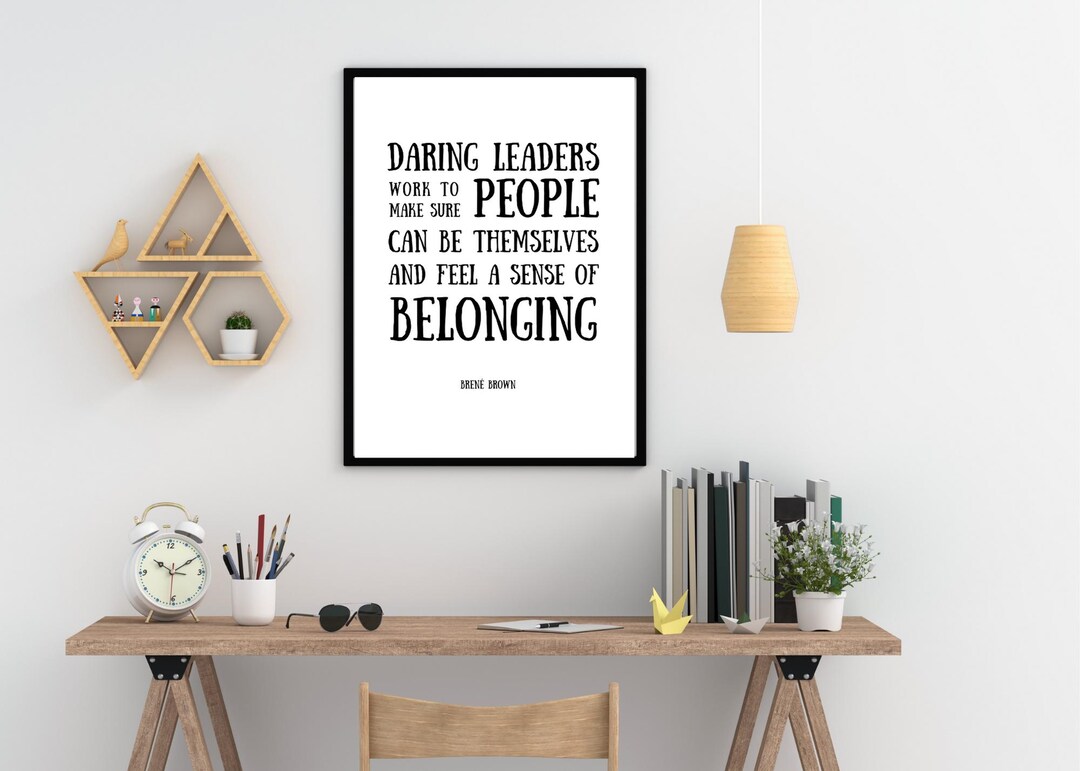 Daring Leaders, Brené Brown Quote, Empowering, Wall Art, Inspirational ...