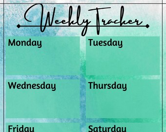 Weekly Tracker - Etsy