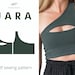 JARA Crop Top Sewing Pattern A4 Letter PDF | off Shoulder Crop Top Cut ...