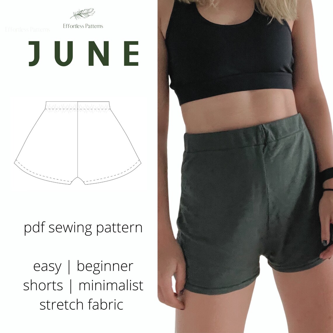 JUNE Shorts Easy Sewing Pattern A4 Letter PDF Download - Etsy