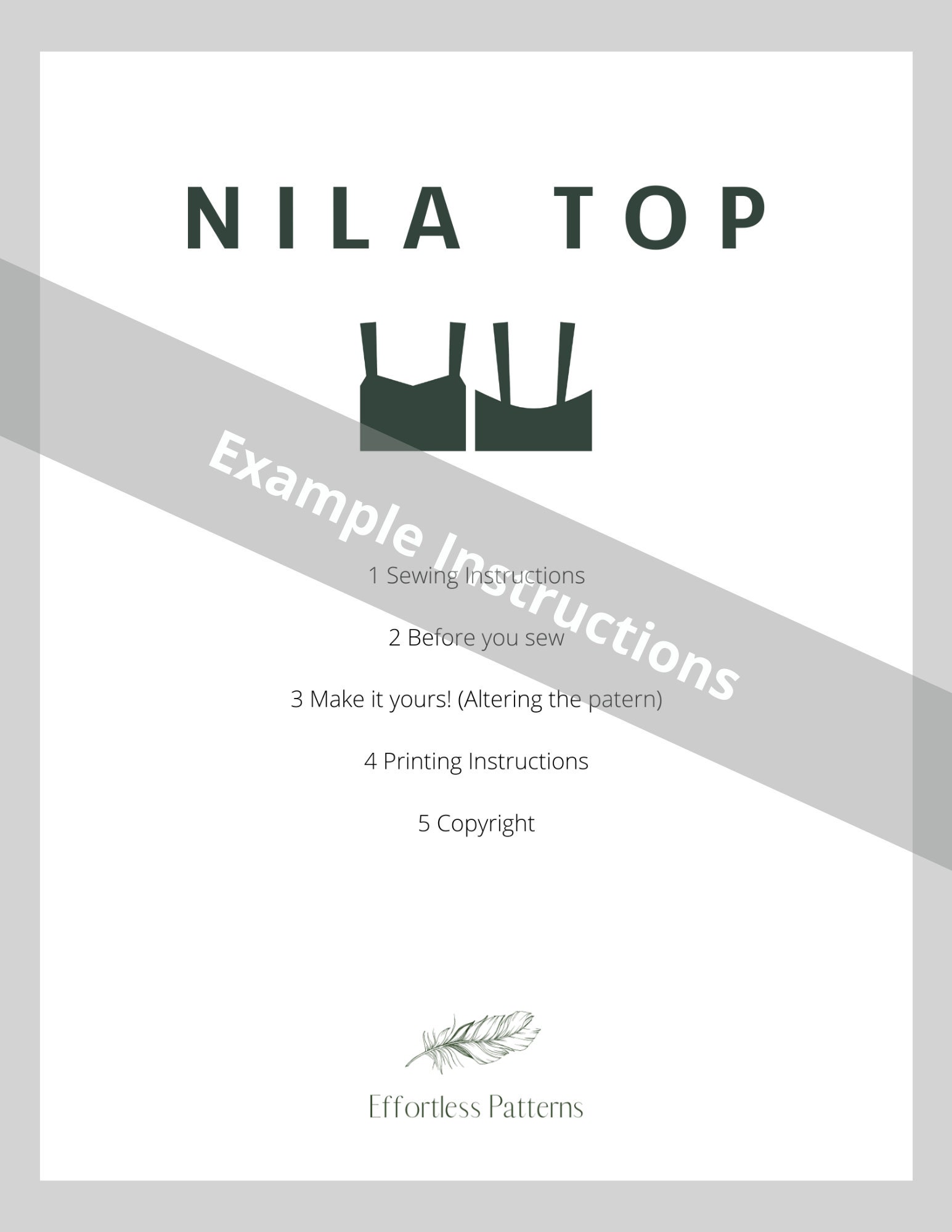 AURA Crop Top Sewing Pattern A4 Letter Pdf | Twisted Crop Top ...