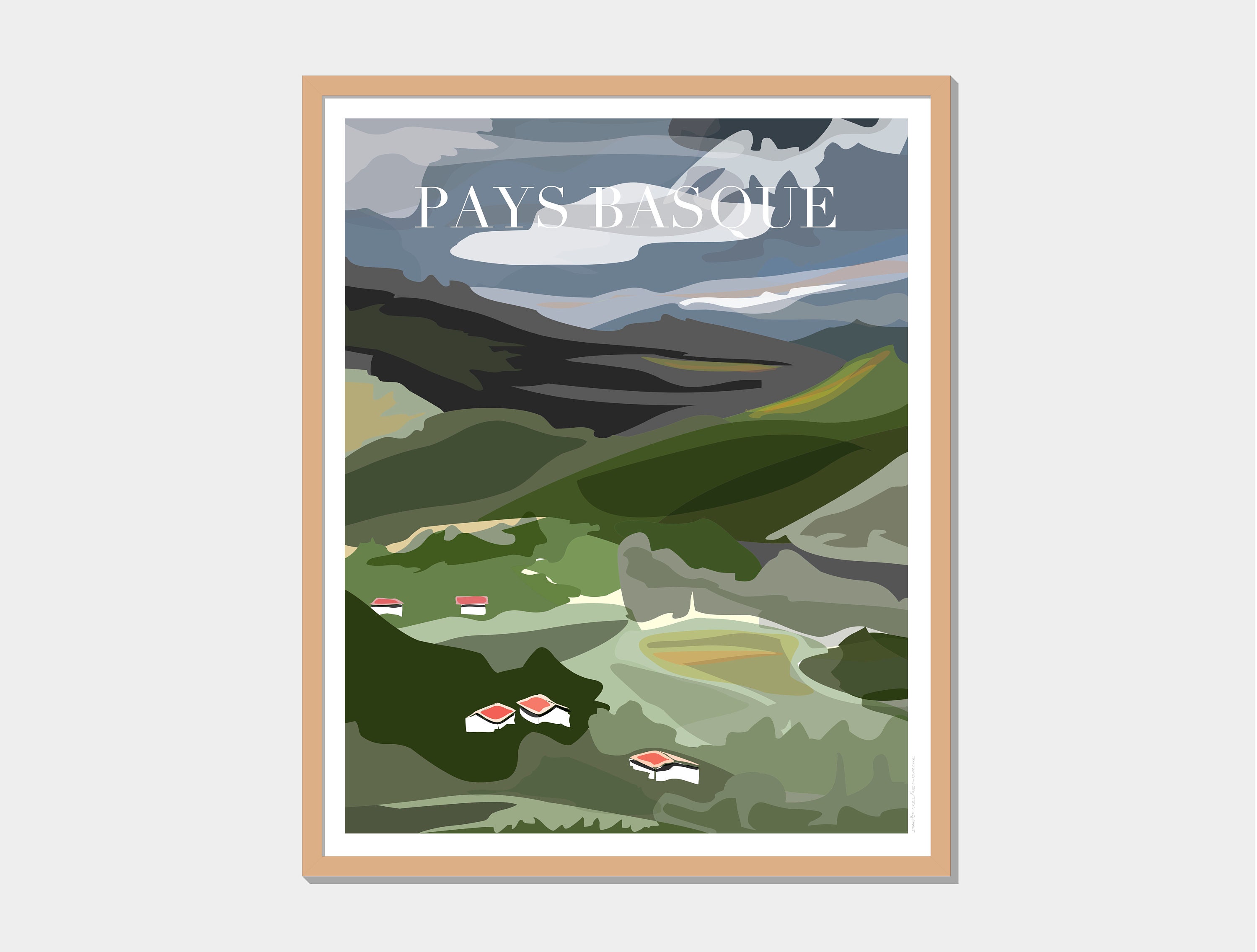 Voyage Vintage Du Pays Basque Poster