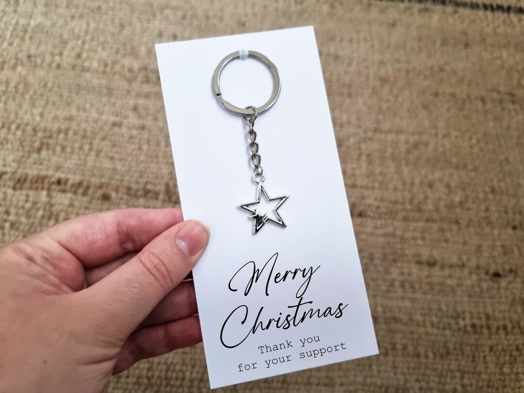 Thank You for Support Card, Keyring, Best Team Appreciation Keychain ...