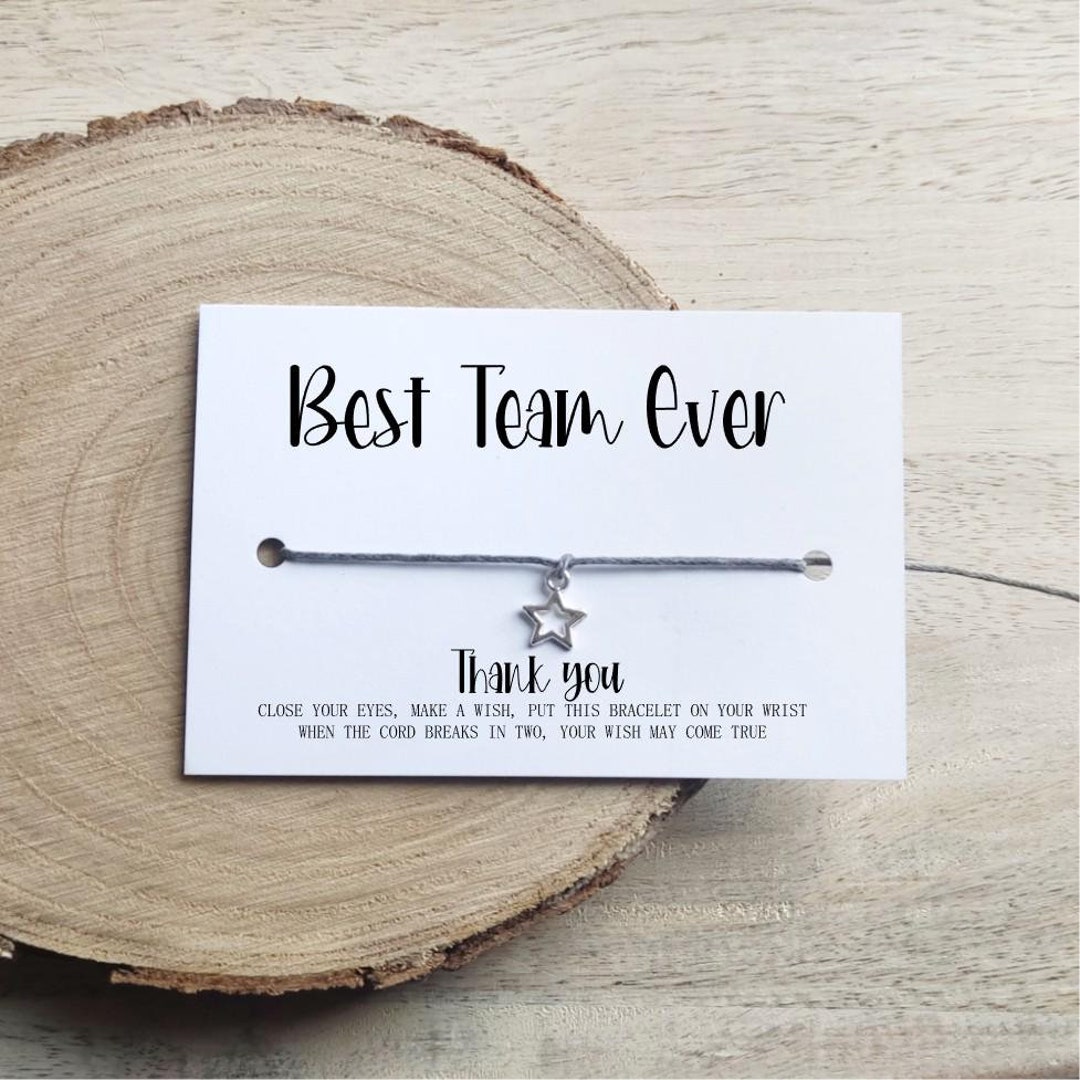 Team Appreciation Wish Bracelet: Motivational Gift for Netball, Staff ...
