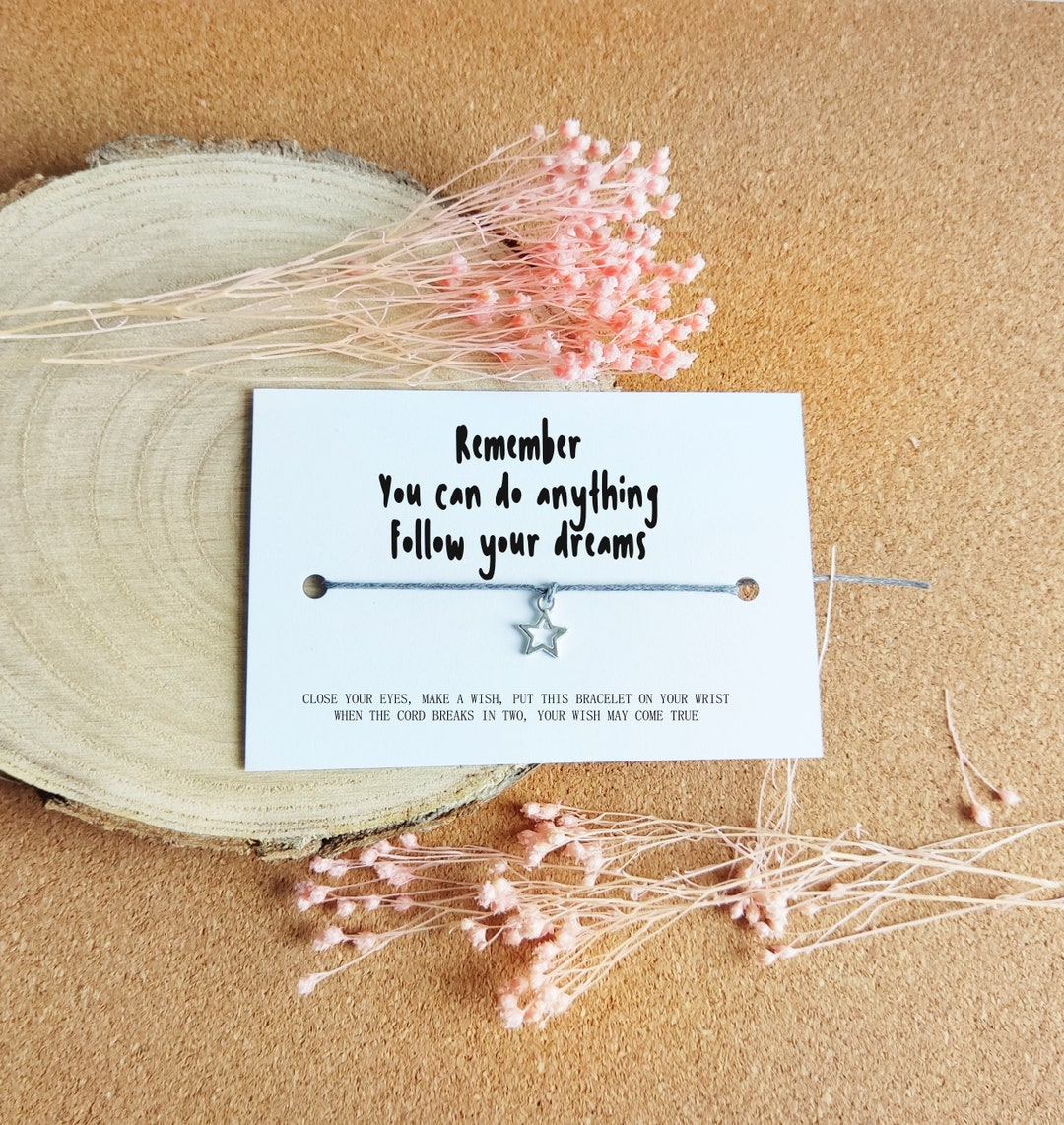 Team Appreciation Bracelet, Thank You for Hard Work Gift, Wish Bracelet ...