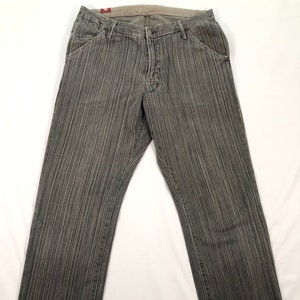 Vintage Blue Way Striped Jeans Hickory Pants Casual Pants Workwear ...