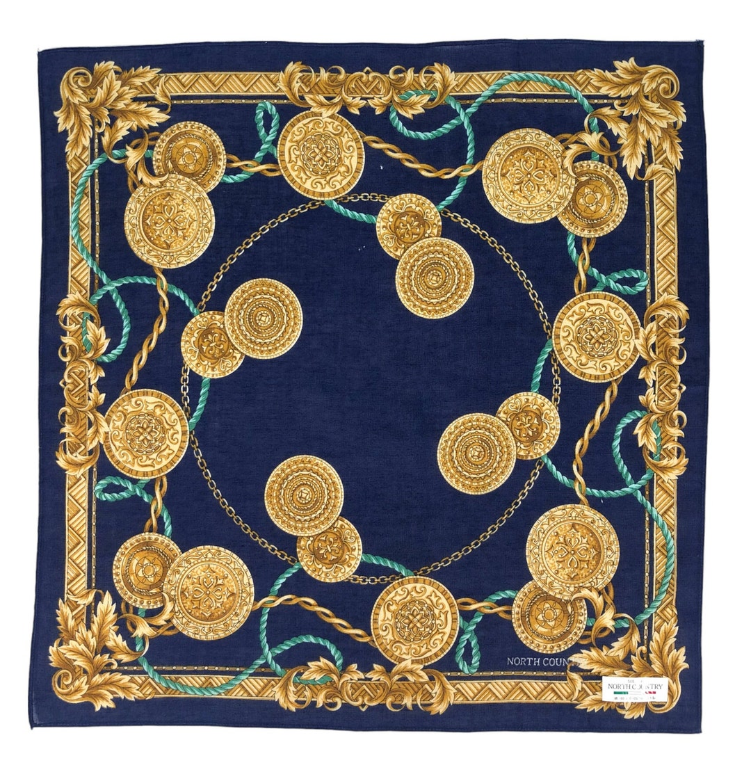 Vintage North Country Milano Baroque Handkerchief Neckerchief Pocket ...