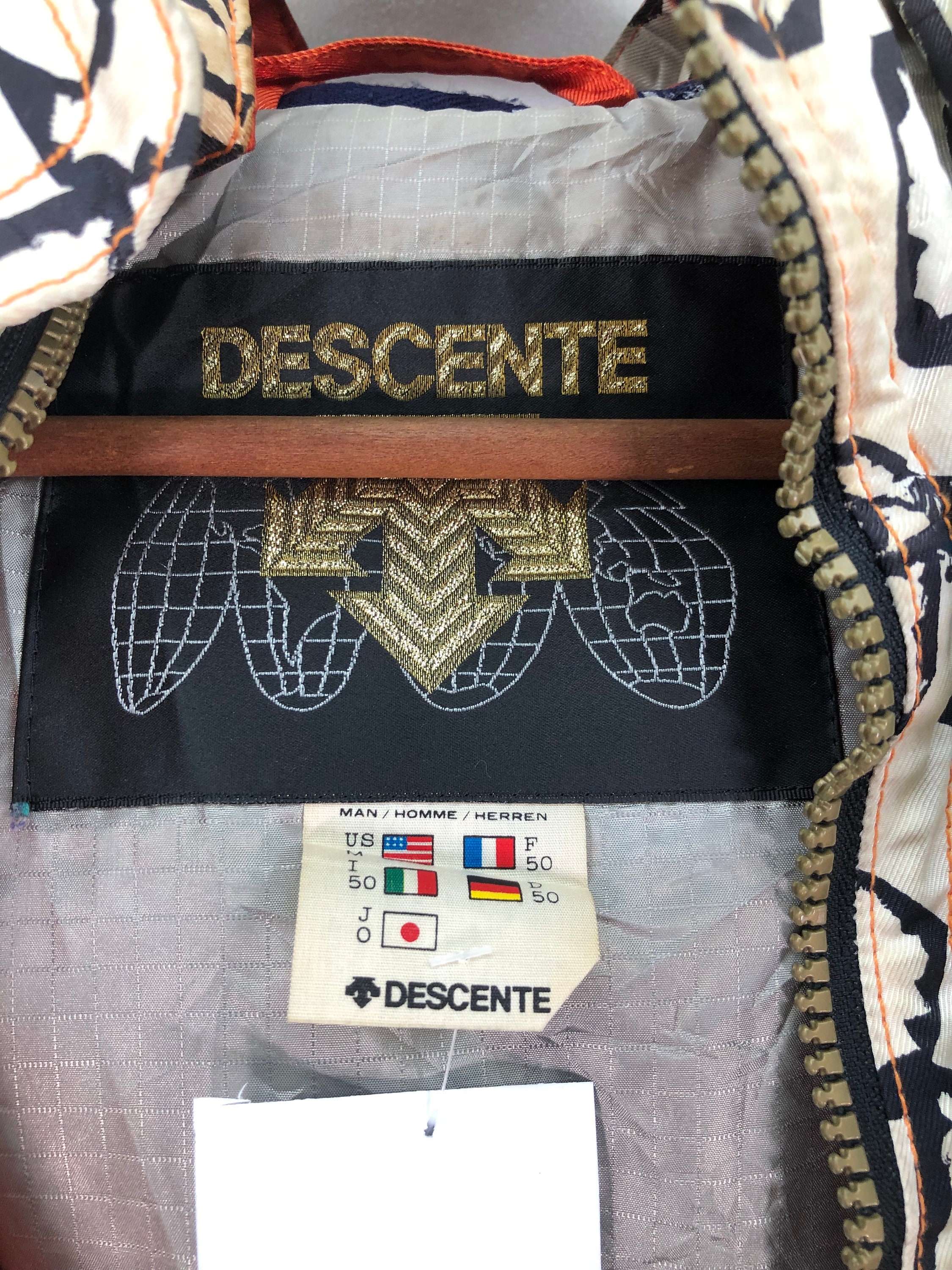 Vintage Descente Ski Jacket Nylon Ski Wear Floral Snowboarding Sports ...