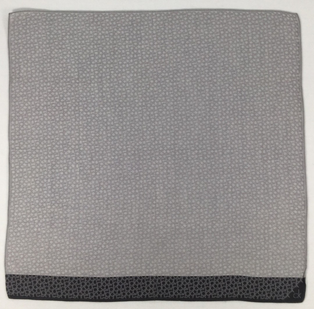 Vintage Calvin Klein Monogram Handkerchief Ck Neckerchief Pocket Square ...