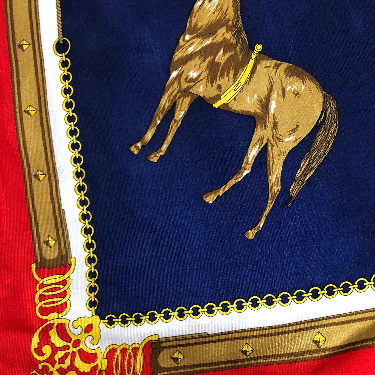 Vintage Horse Drawn Wagon Silk Scarf: Baroque Equestrian Print - Etsy