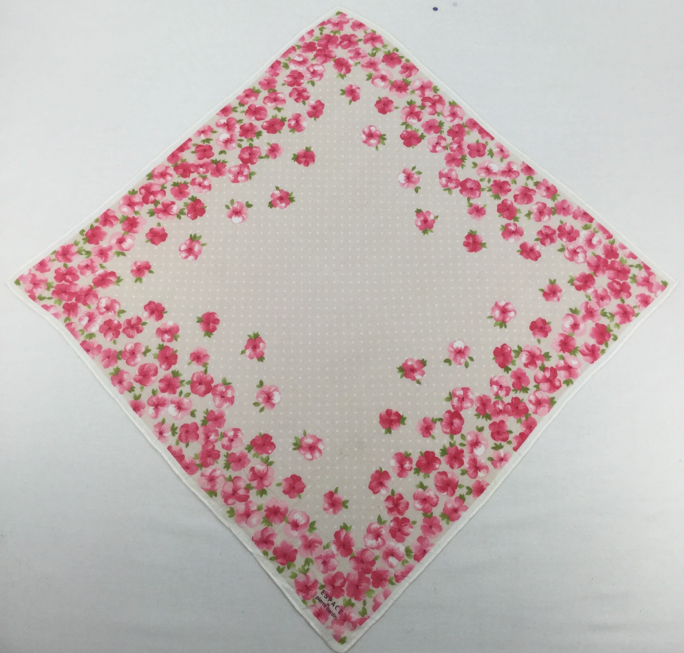 Vintage Pierre Cardin Flowers Handkerchief Floral Neckerchief Pocket ...