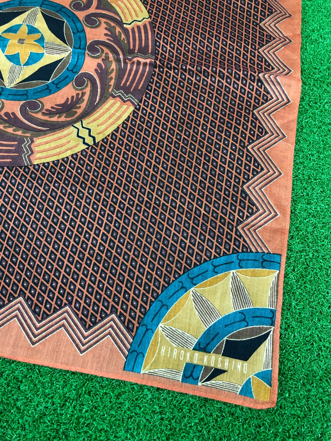 Vintage Hiroko Koshino Handkerchief Japan Neckerchief Pocket Square ...