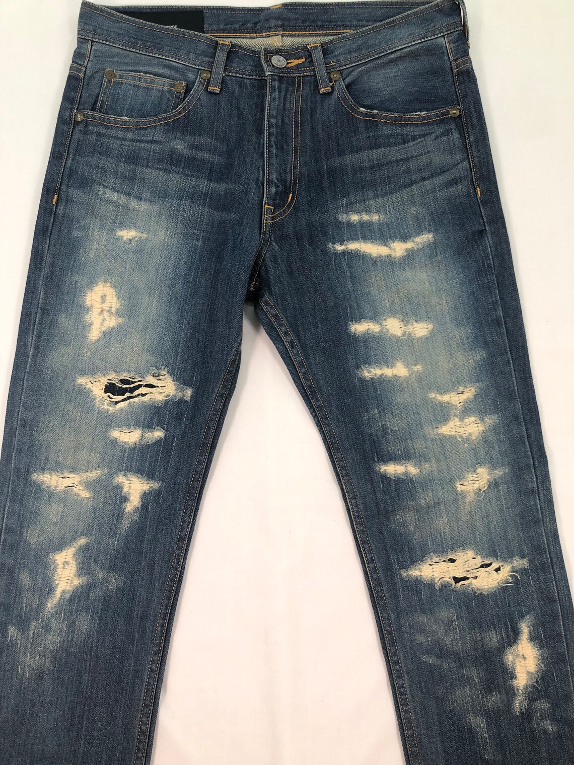 Nano Universe Tokyo Distressed Denim Jeans - Slim Fit Size 30 - Etsy