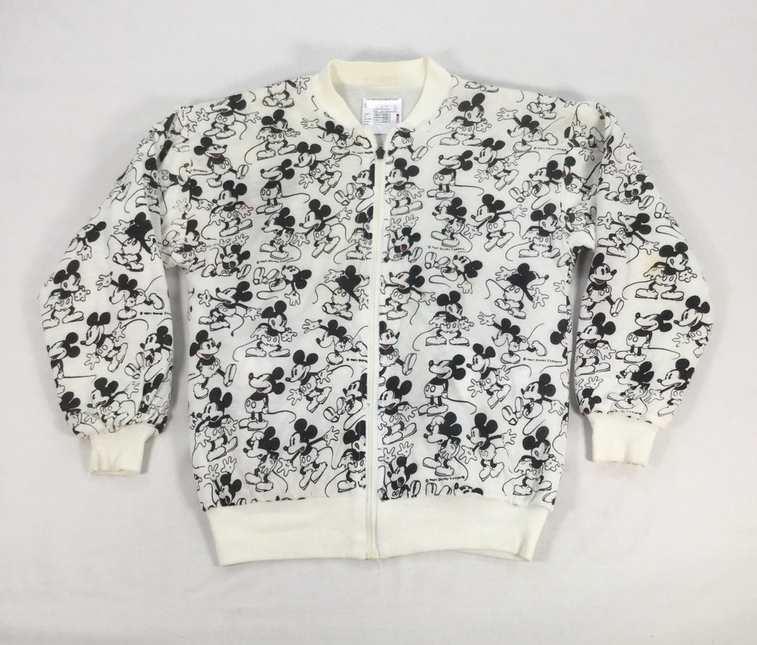 Vintage Disney Mickey Mouse Reversible Zipper Sweater Mickey Sweater ...