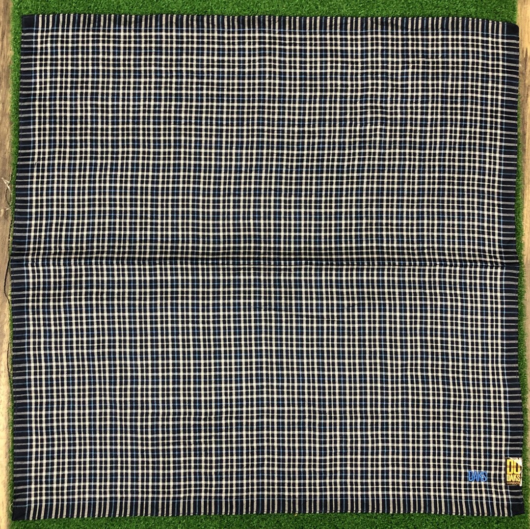 Vintage Daks London Checkered Handkerchief: Cotton Pocket Square ...