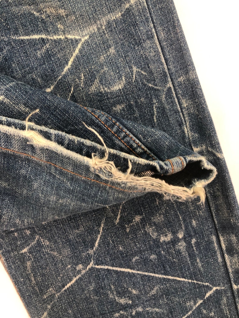 Vintage NYLAUS Jeans Double Waist Jeans Stone Washed Thunder Jeans Blue Denim Waist 32 Unisex ...