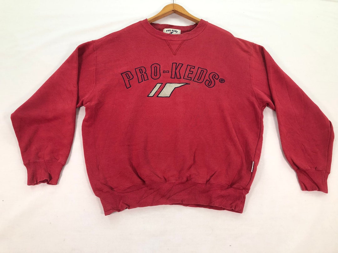 Vintage PRO KEDS Embroidered Sweatshirt - 90s Sportswear Size L - Etsy