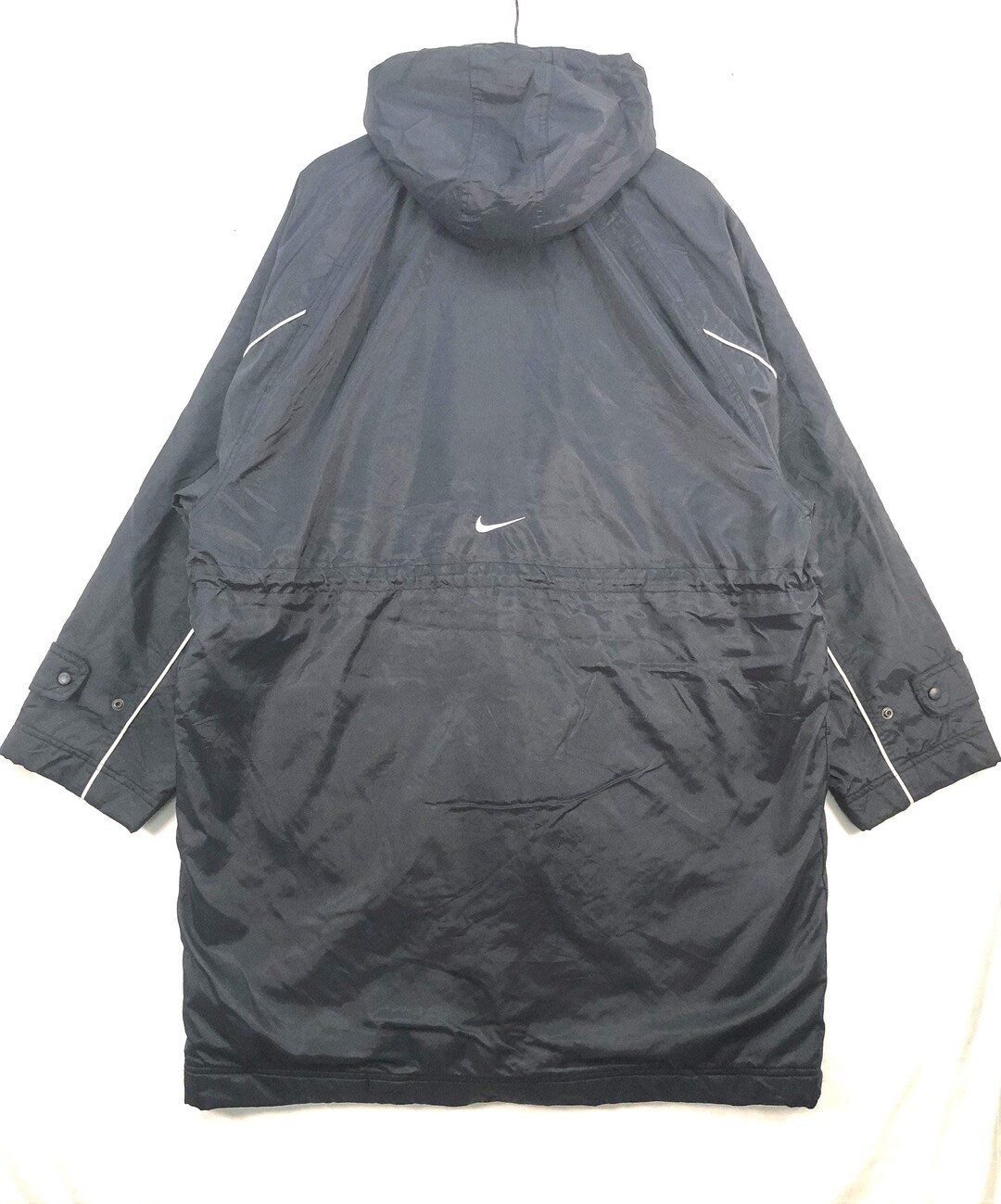 Nike Small Swoosh Black Jacket Hoodie Fleece Lined Sportswear Unisex ...