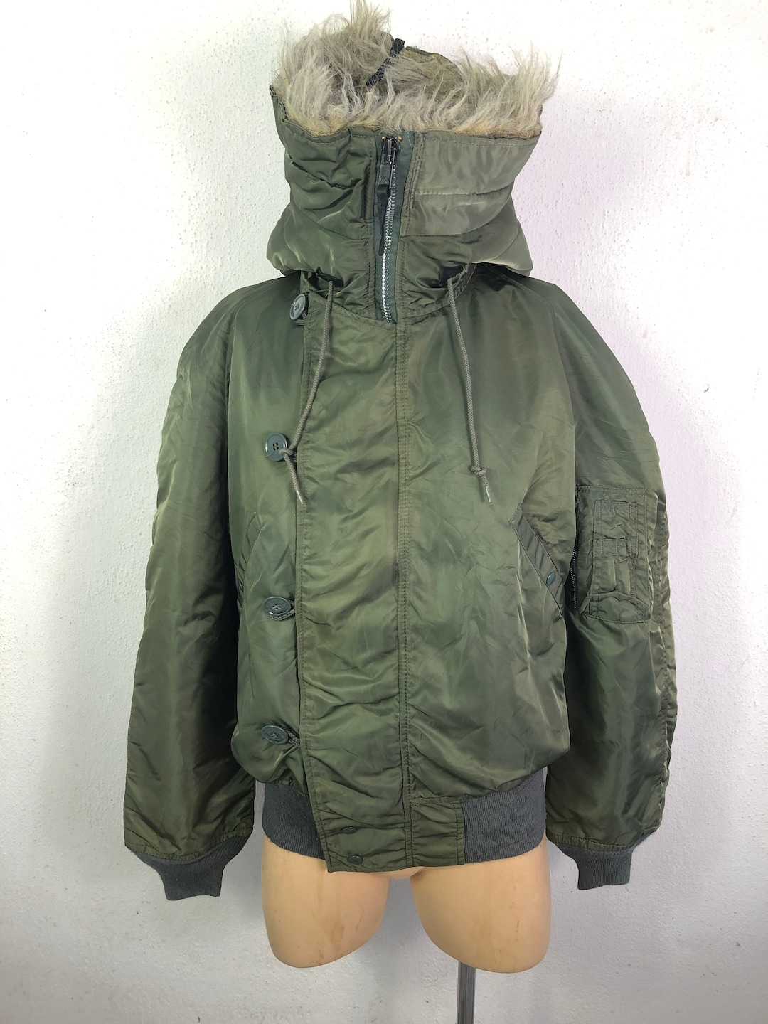 Vintage Alpha Industries N2b Jacket Military Army Cold Weather Bomber ...