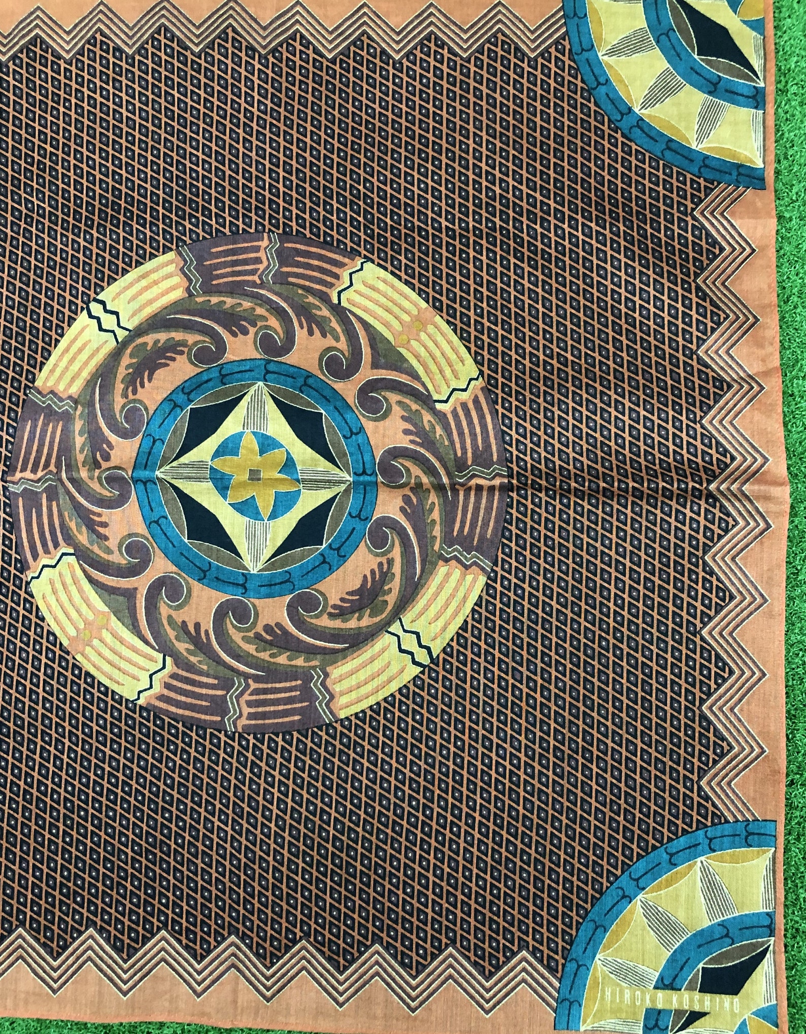 Vintage Hiroko Koshino Handkerchief Japan Neckerchief Pocket Square ...