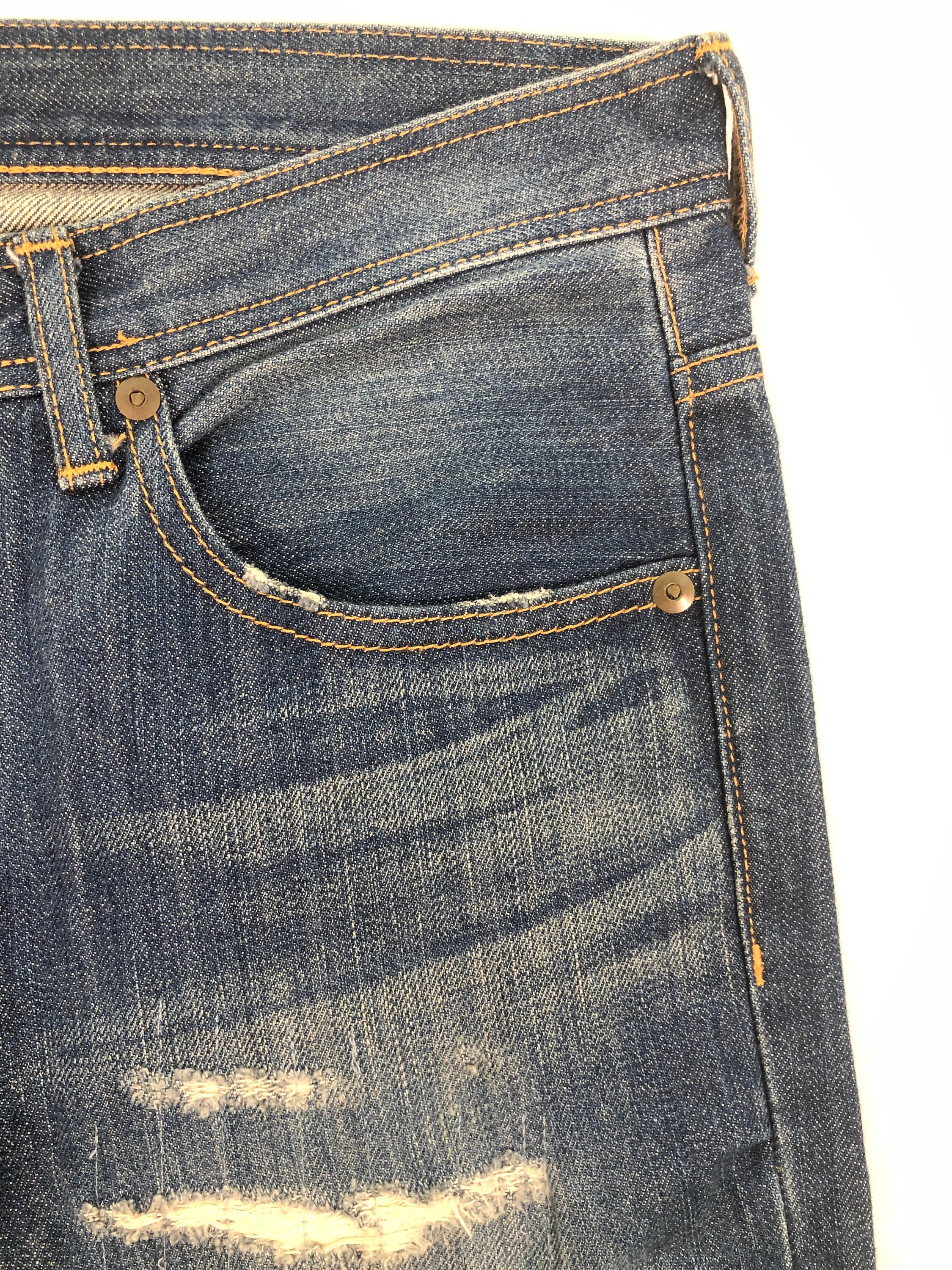 Nano Universe Tokyo Distressed Denim Jeans - Slim Fit Size 30 - Etsy