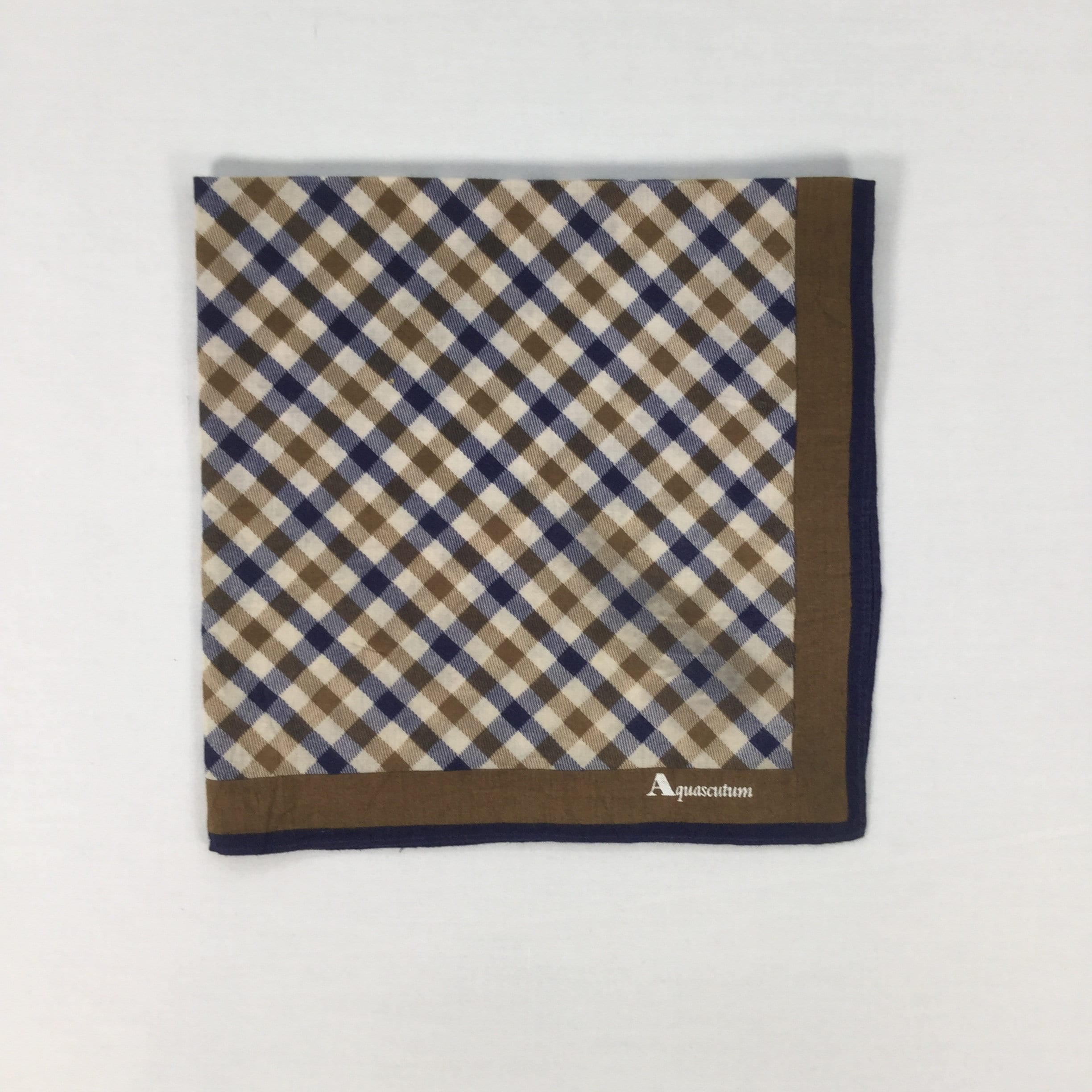 Vintage Aquascutum Checkered Handkerchief Neckerchief Bandana Pocket ...