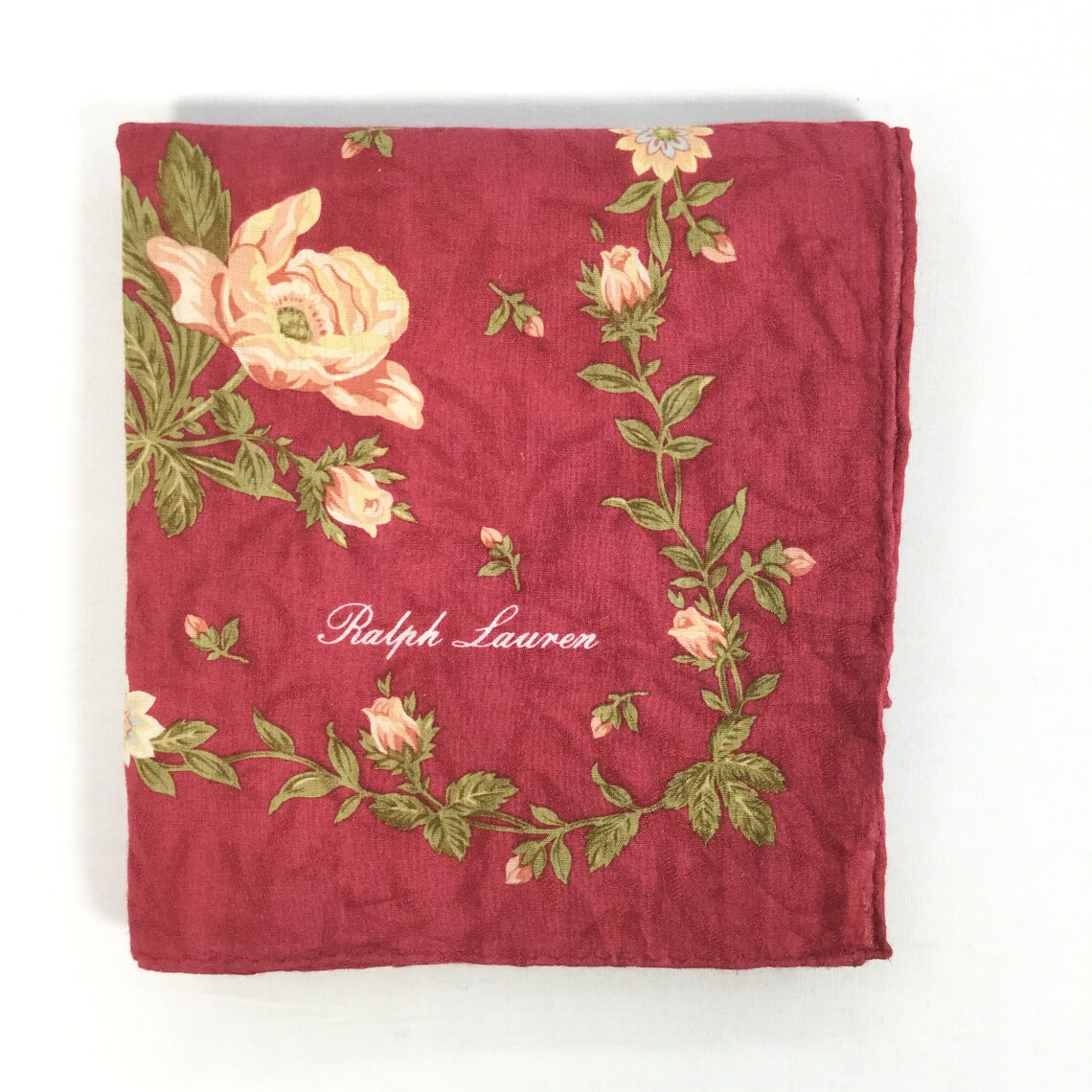 Vintage Ralph Lauren Floral Handkerchief Ralph Lauren Flowers ...