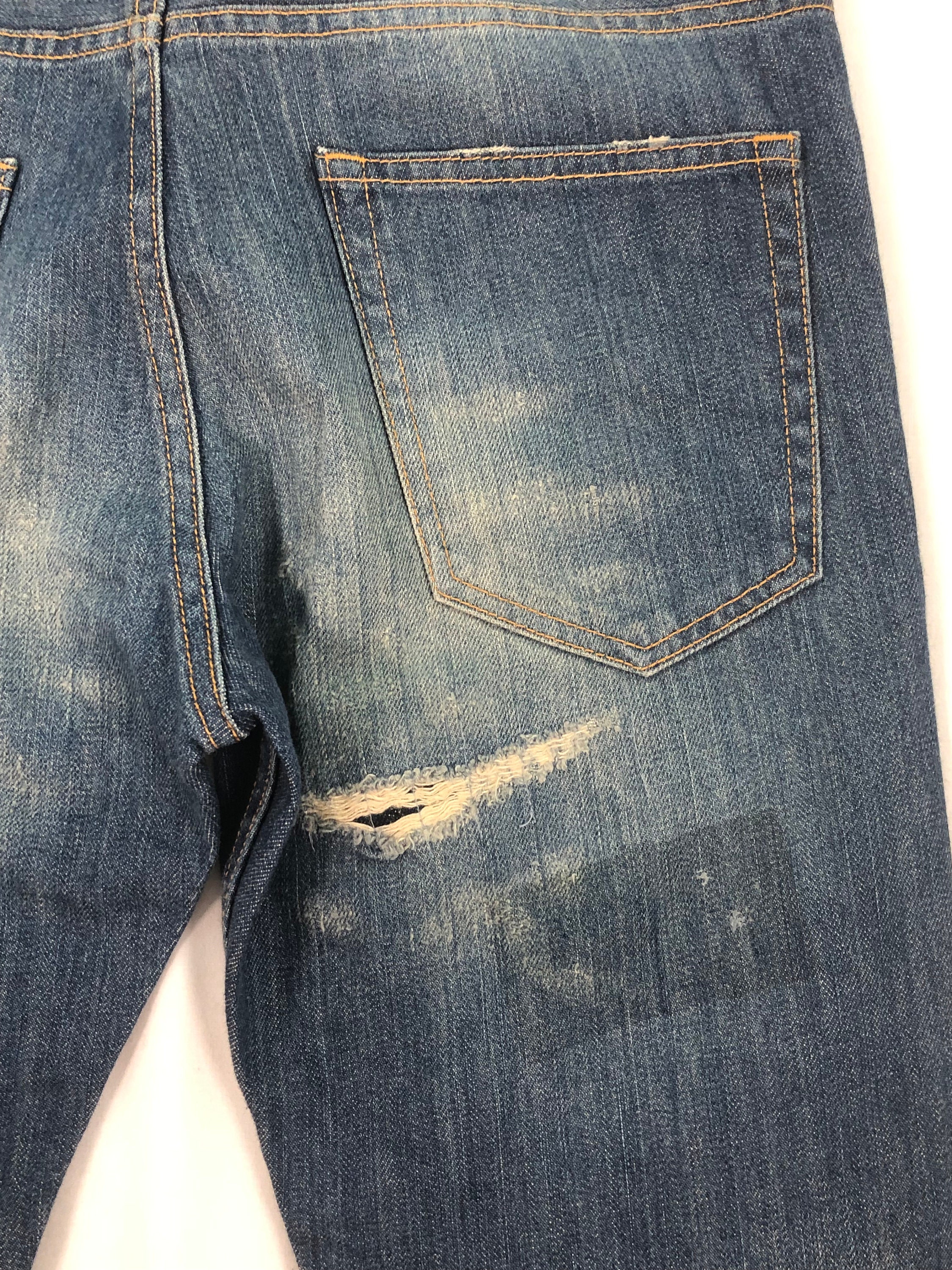 Nano Universe Tokyo Distressed Denim Jeans - Slim Fit Size 30 - Etsy