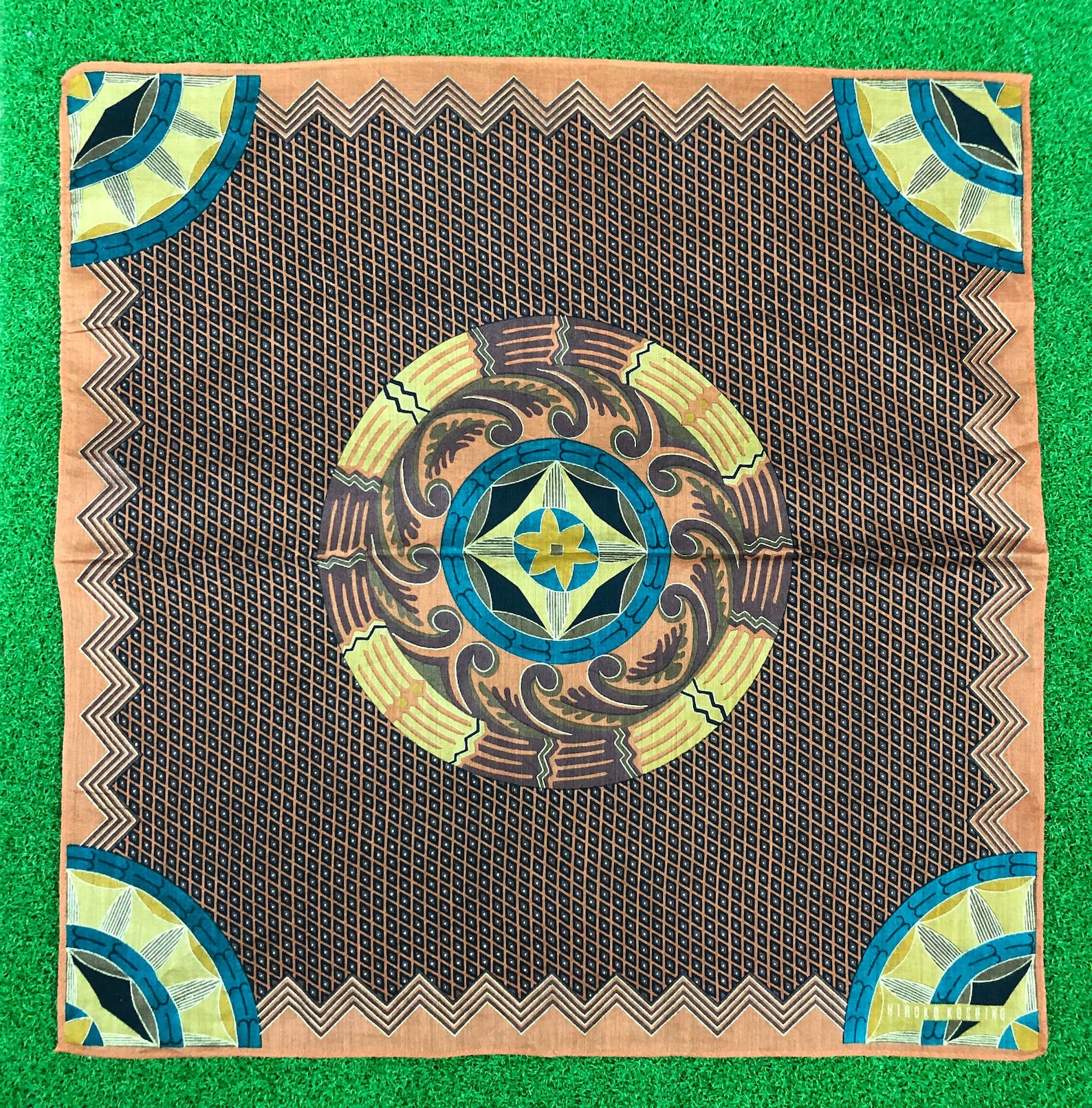 Vintage Hiroko Koshino Handkerchief Japan Neckerchief Pocket Square ...
