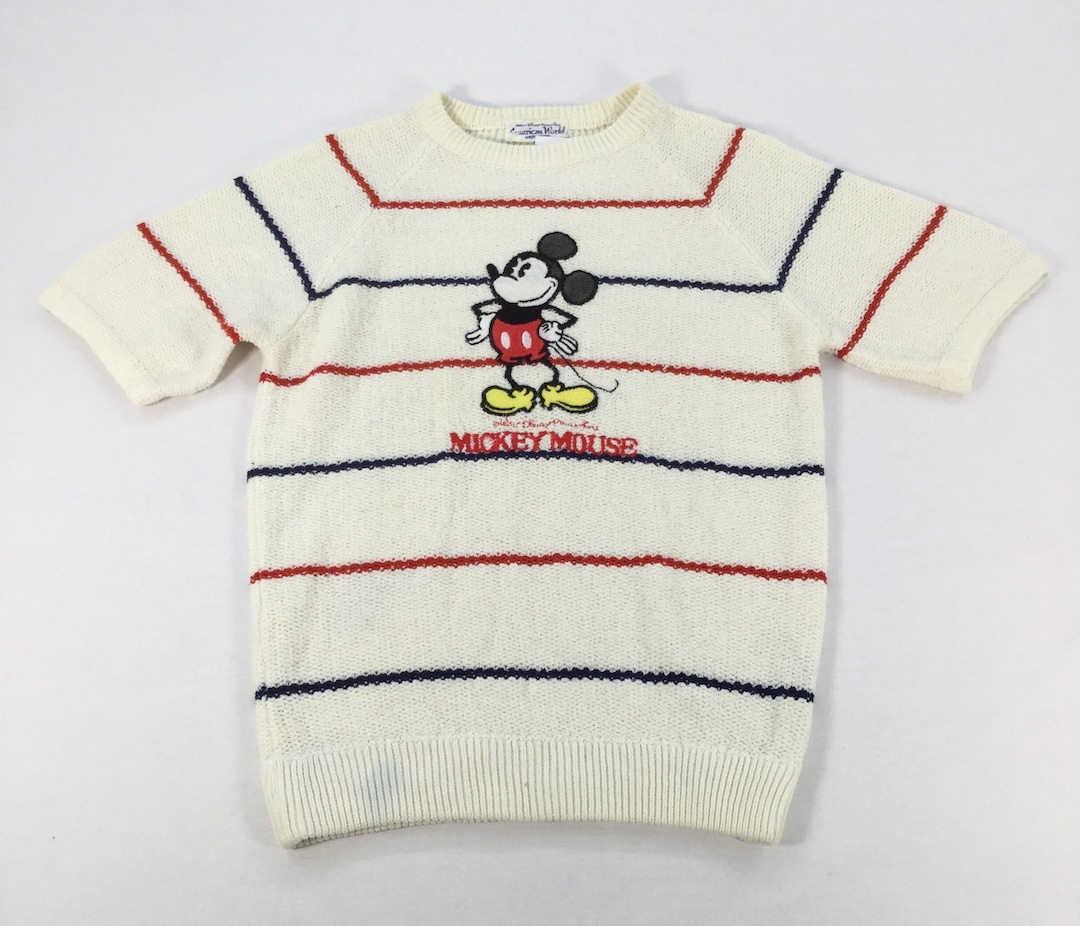 Vintage 90s Disney Mickey Mouse Sweater Women Knitwear Mickey Crewneck ...