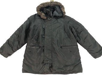 Vintage Alpha Industries N2b Jacket Military Army Cold Weather Bomber ...