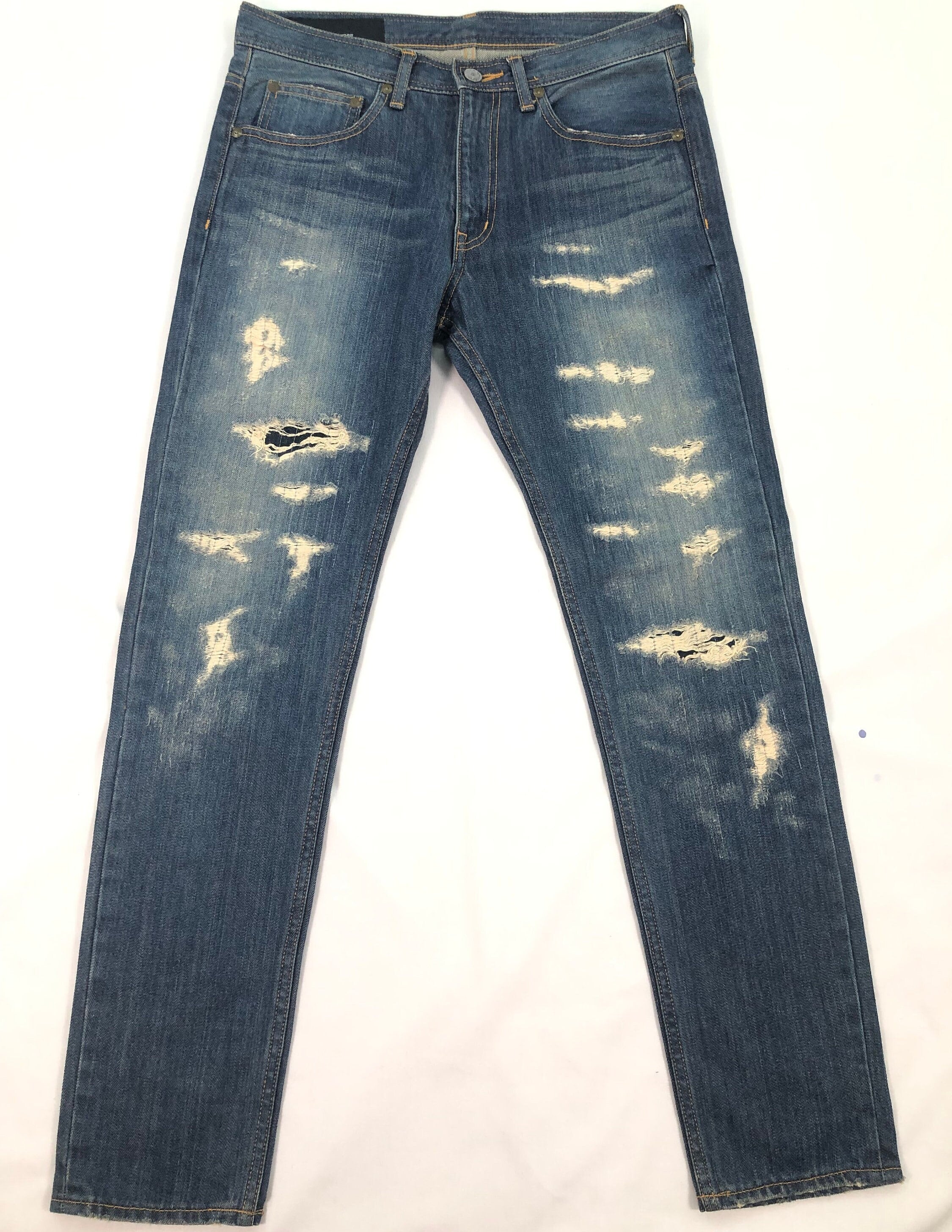 Nano Universe Tokyo Distressed Denim Jeans - Slim Fit Size 30 - Etsy