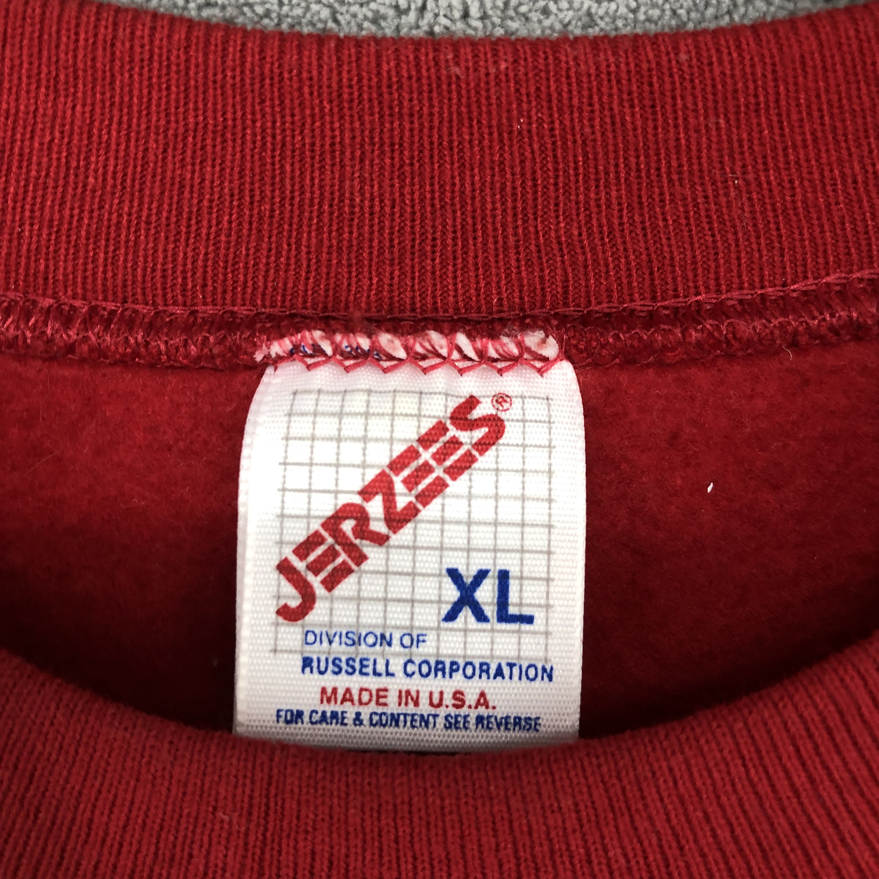 Vintage 80s Jerzees Christmas Sweatshirt: Red Crewneck, XL - Etsy