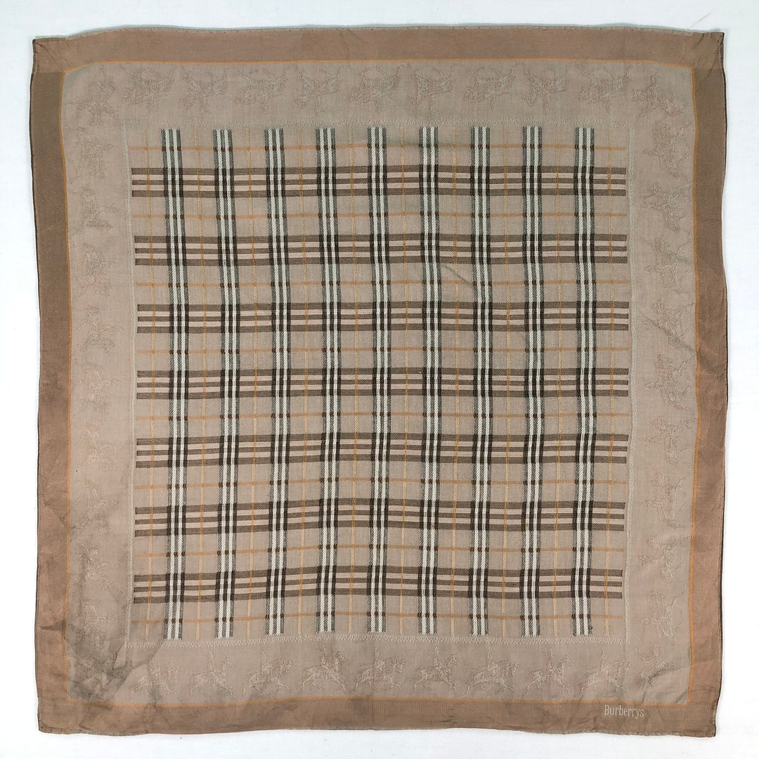 Vintage Burberry Checkered Handkerchief Burberrys Authentic Neckerchief ...