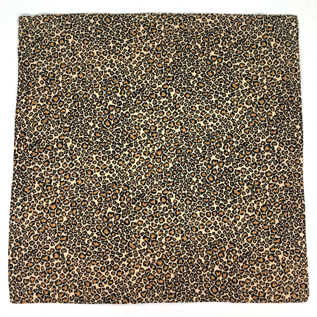 Vintage Leopard Pattern Handkerchief Animal Print Neckerchief Bandana ...