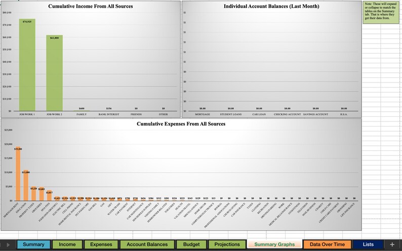 Editable Excel Budget Sheet - Etsy